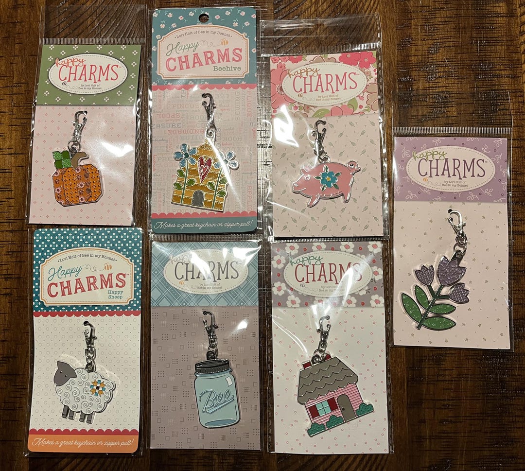 Lori Holt Enamel Happy Charms - Etsy