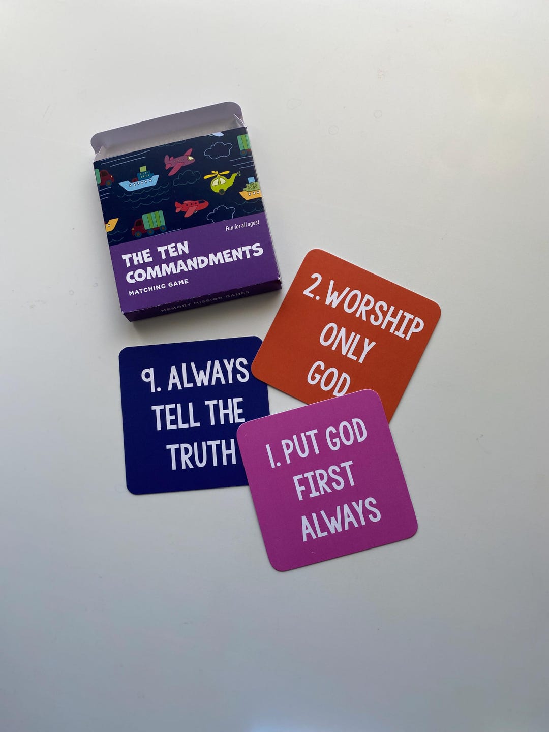 Ten Commandments Memory Game - Etsy
