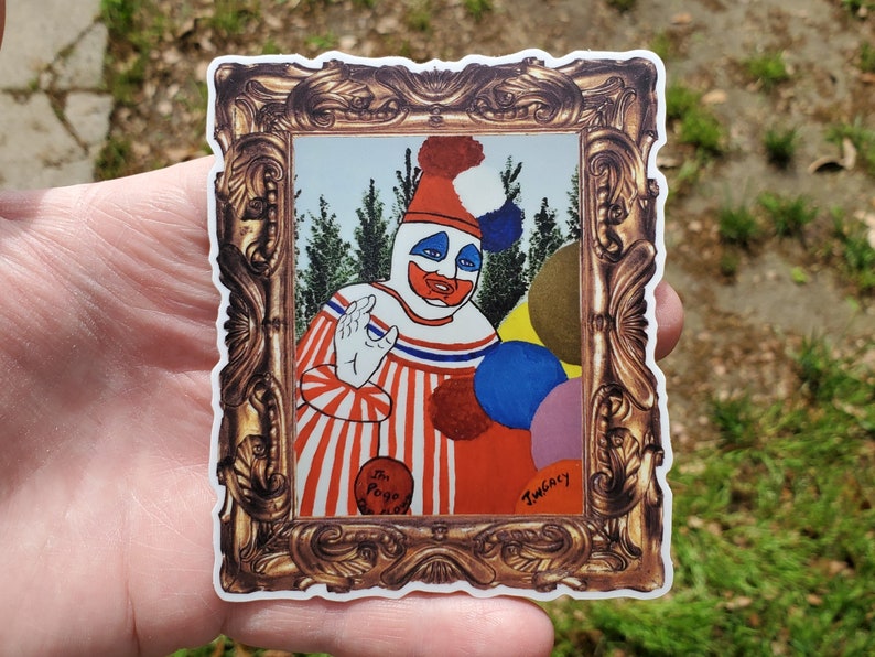 John Wayne Gacy Artwork Framed Pogo The Clown Serial Etsy