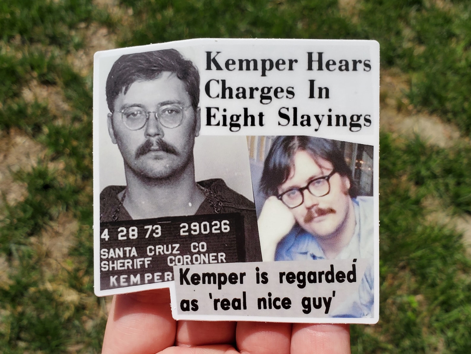 Edmund Kemper Mugshot Sticker: True Crime Criminology (3.4" X 3.4") - Etsy