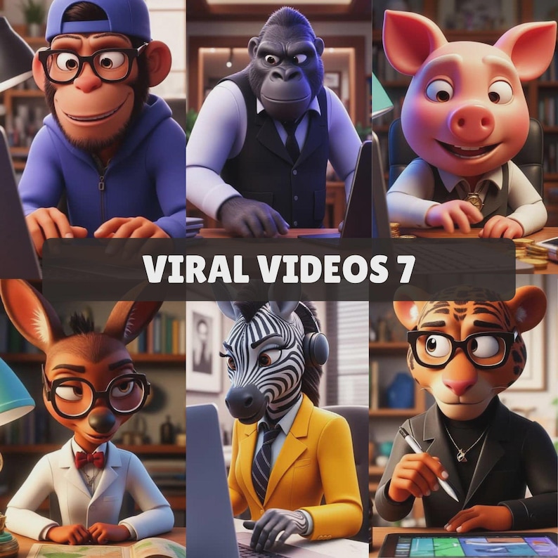 Viral Video Pack 7, Animals in Office, Bundle Your Social Media Growth ...