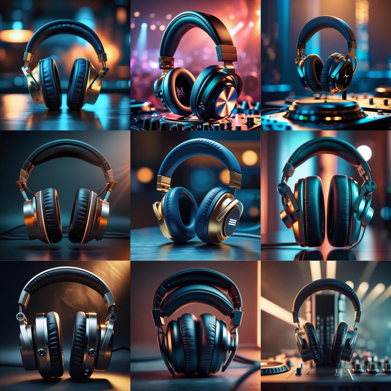 Dj Headphones Photos, Overlays,premium Studio Headphones, Realistic ...