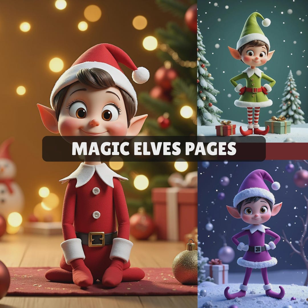 Christmas Elf Journal Pages, Printable Xmas Elf, Cute Christmas Elf ...