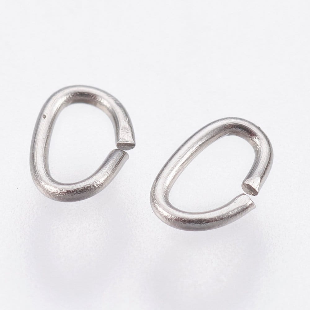 Stainless Steel Open Oval Jump Rings Set of 100 3.5x2.5x.5mm | Etsy