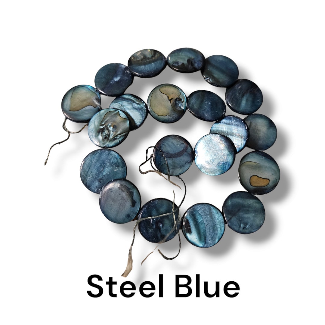 20mm Natural Freshwater Shell Disc Strand 16