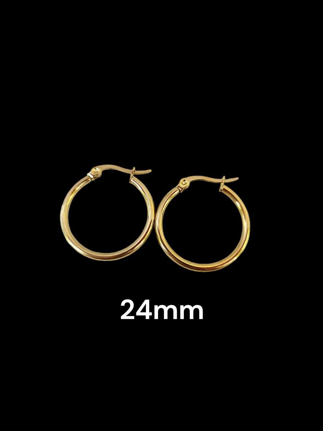 Best Quality 2 Pairs 18K Gold Plated 304 Stainless Steel Hoops for Wire ...