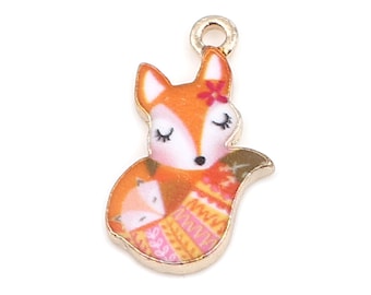 Gold Fox Charm | Etsy