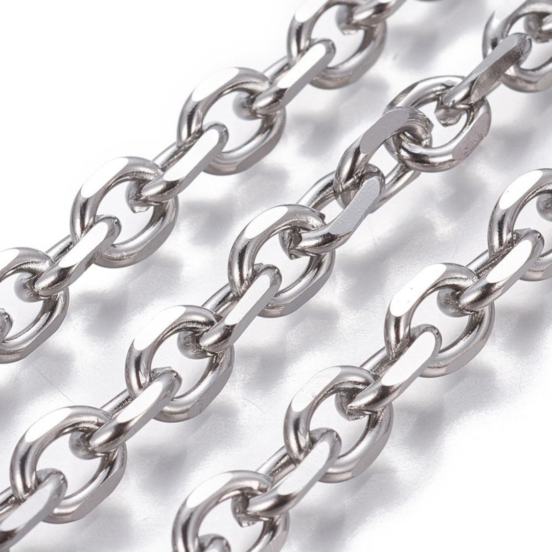 Diamond Cut Cable Stainless Steel Chain, Sold by the Foot, Unwelded ...