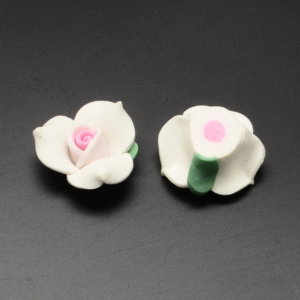 Polymer Clay Rose Flower Beads - Etsy