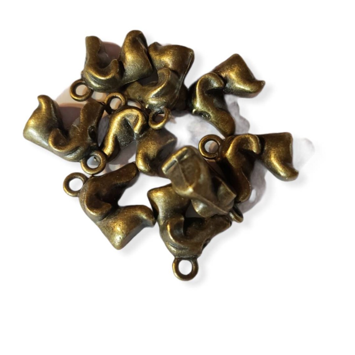 Metal Alloy 3D Dog Head Charm Set of 10, Antique Bronze, Jewelry Supply ...
