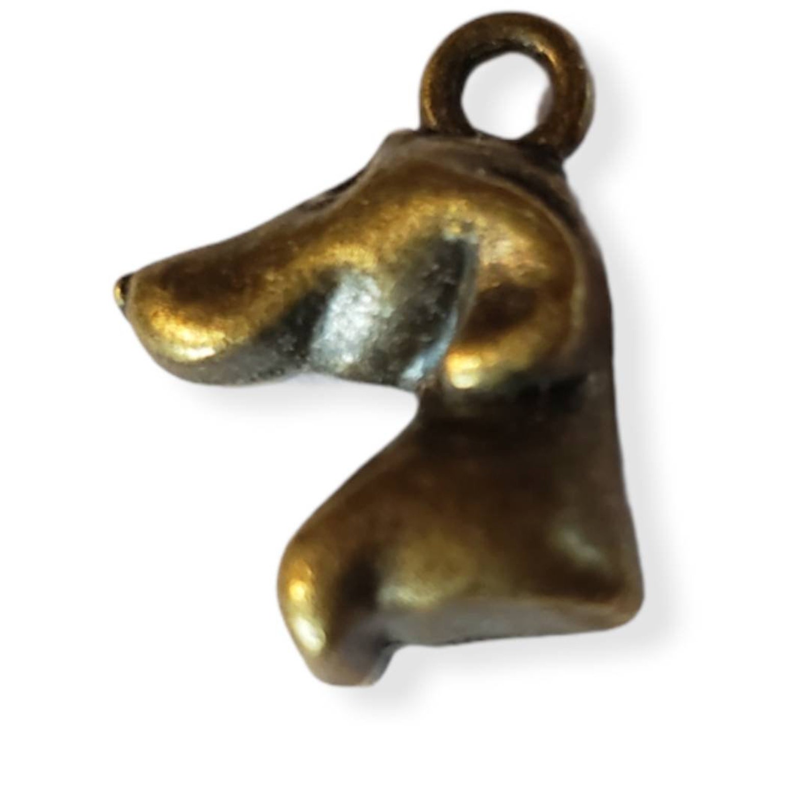 Metal Alloy 3D Dog Head Charm Set of 10, Antique Bronze, Jewelry Supply ...