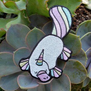 Platycorn platypus Unicorn Iron on Patch, DIY Party Supply ...