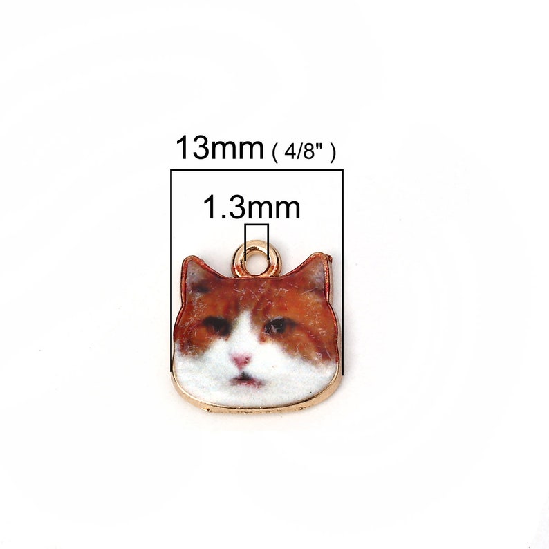 Gold Tone Enamel Mixed Lot Cat Charm, Sold in Lots of 10 or 50, Bulk ...