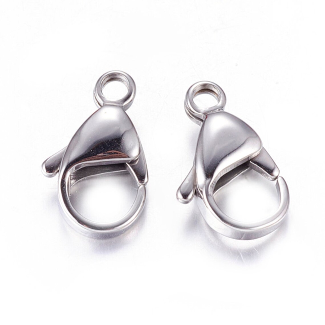 Large Stainless Steel Lobster Claw Clasp, Set of 10, 15x9mm, Hole 2mm ...