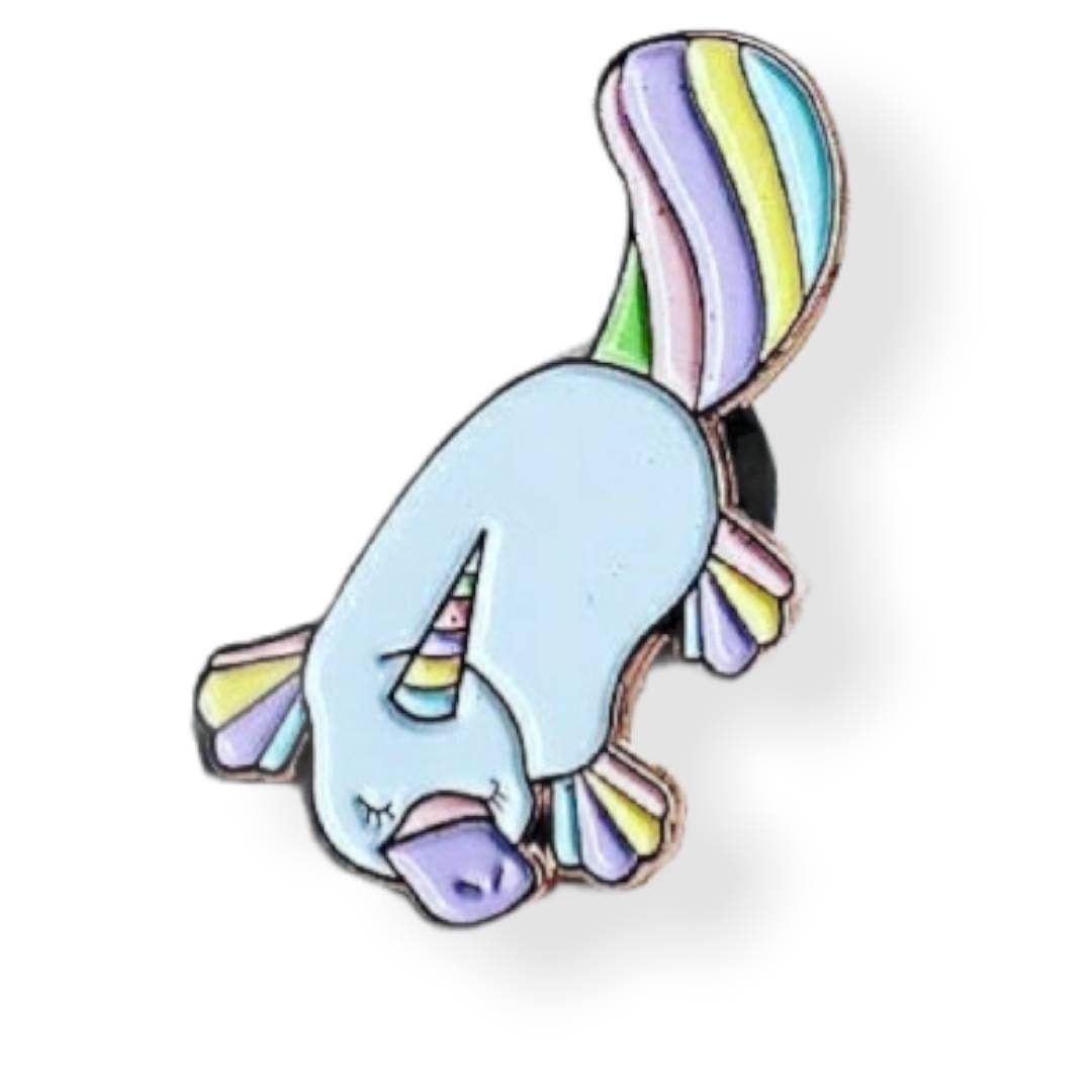 Platycorn (platypus Unicorn) Enamel Lapel Pin,rose Gold Hue,plastic ...