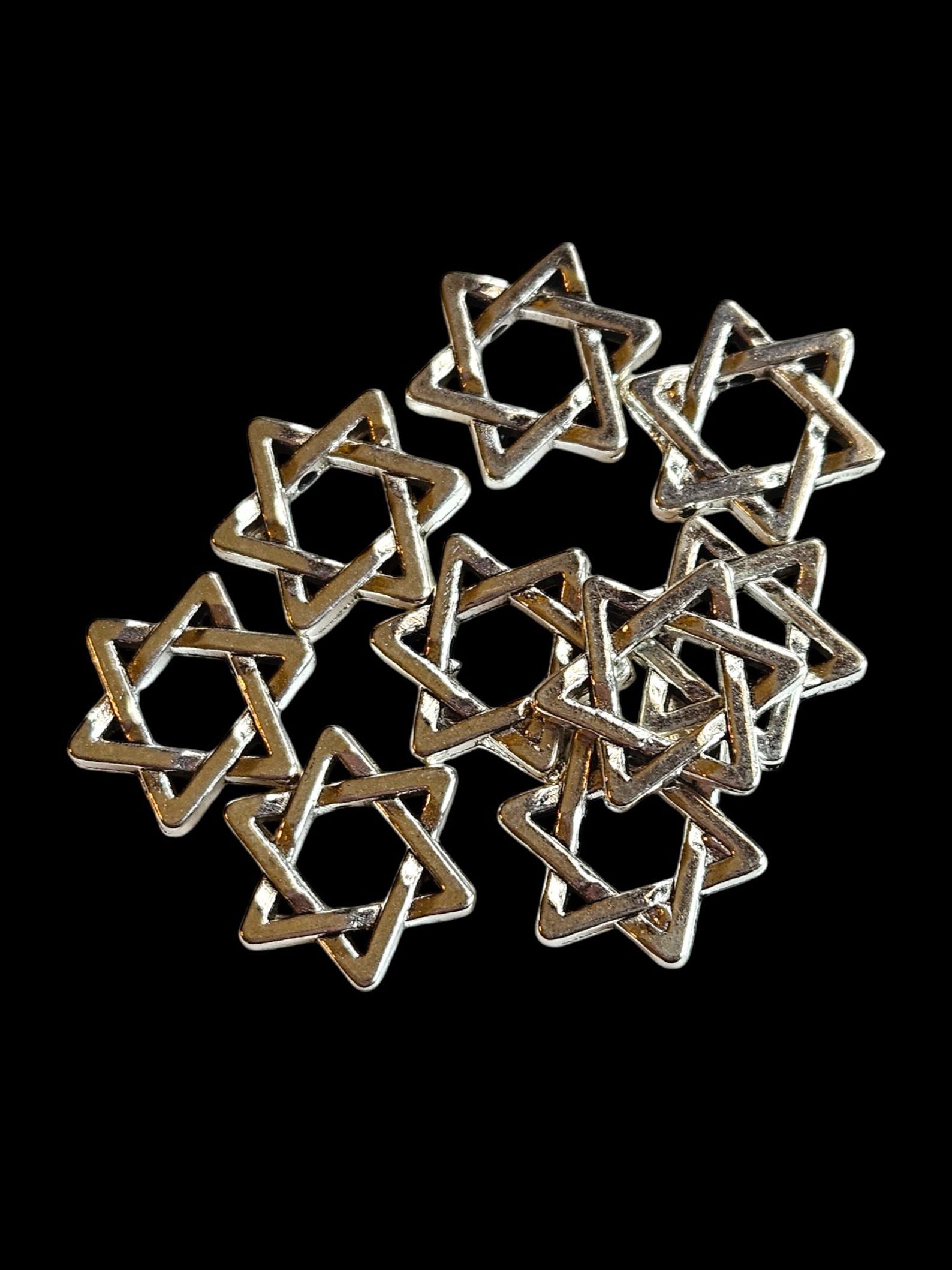 Metal Alloy Star of David Charm Set of 10, 50 or Bulk of 300! Beads ...