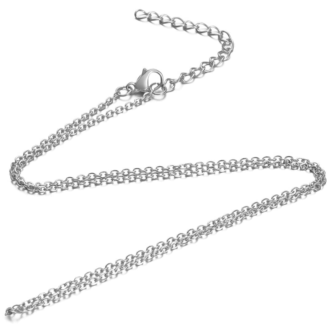 Stainless Steel 17" Adjustable Cable Chain, Set of 10, 1.6mm Chain ...
