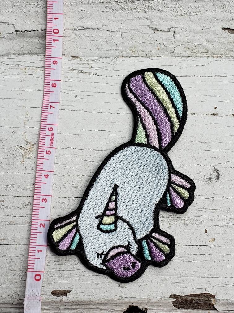 Platycorn platypus Unicorn Iron on Patch DIY Party Supply - Etsy