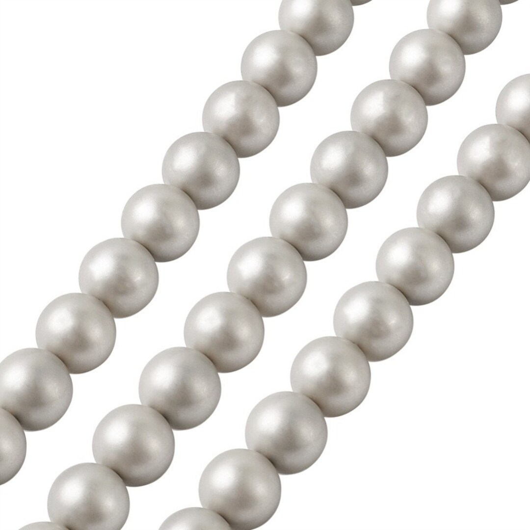 10mm Frosted (matte) Gray or Greige Shell Pearl Strand 15", Grade A ...