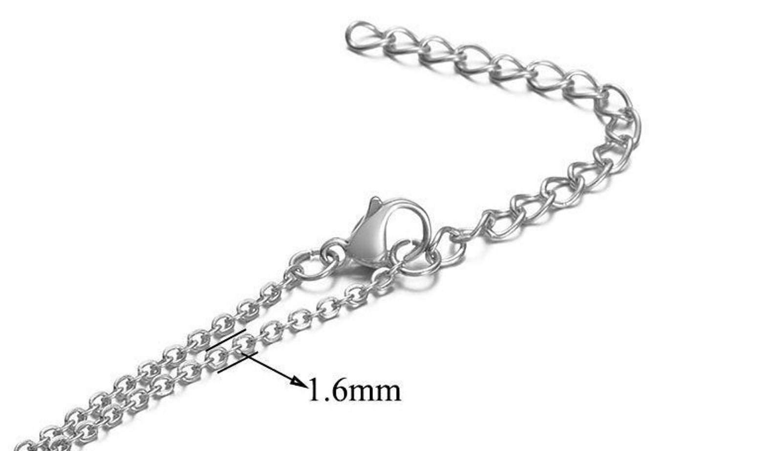 Stainless Steel 17 Adjustable Cable Chain Set of 10 | Etsy