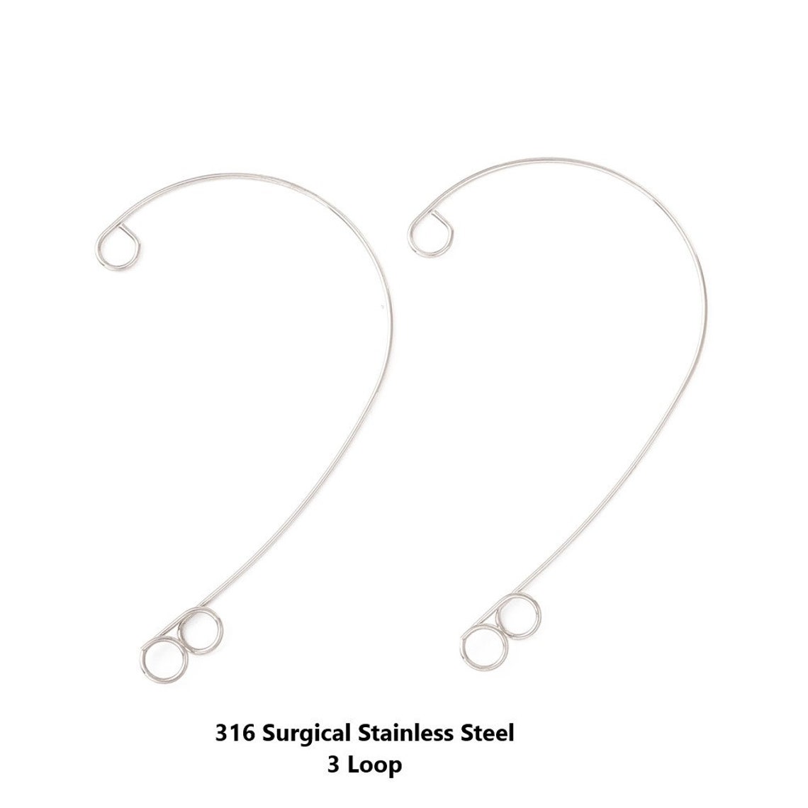 Surgical Steel Earring Cuff, Set of 10, DIY Jewelry Supplies, Boho ...