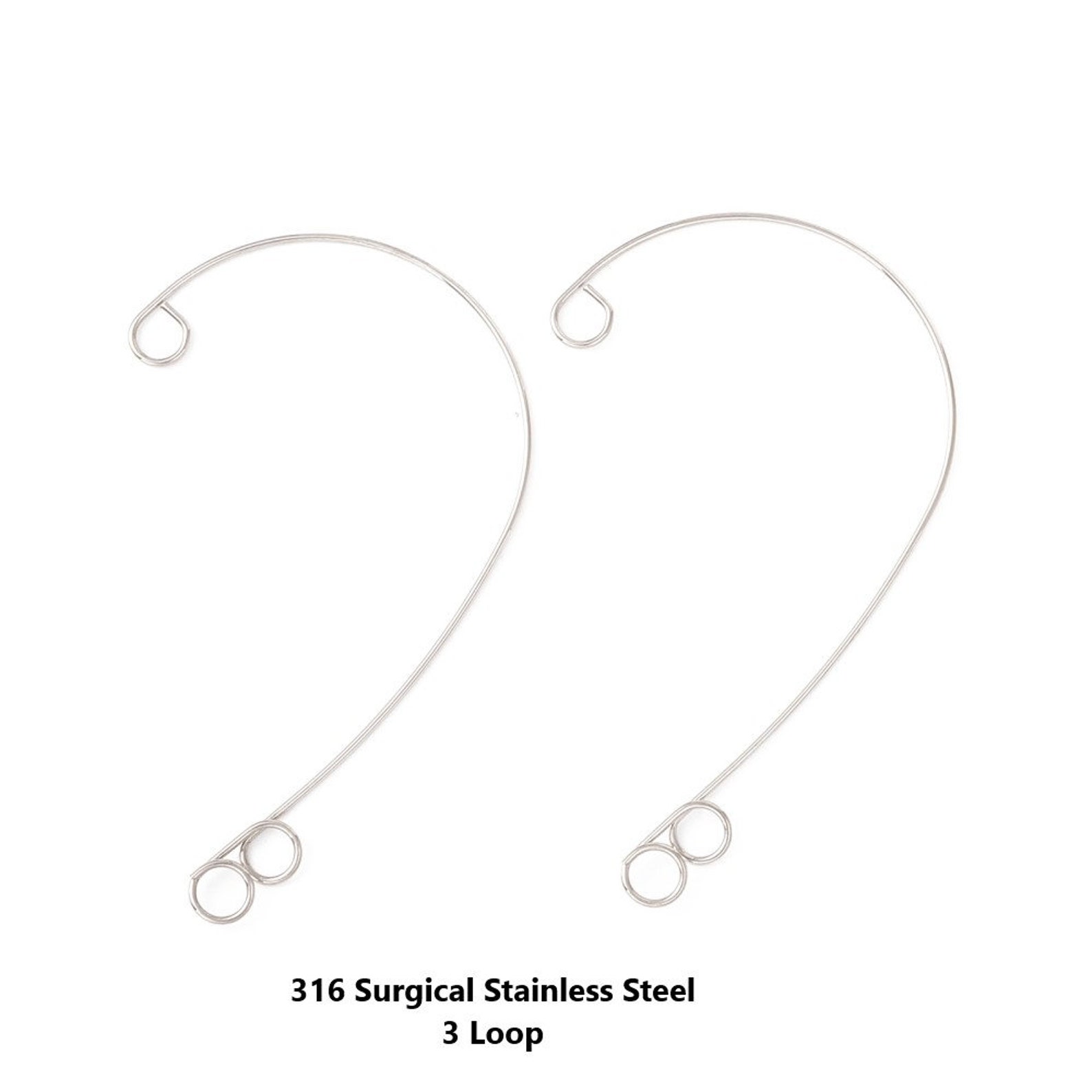 Surgical Steel Earring Cuff, Set of 10, DIY Jewelry Supplies, Boho ...