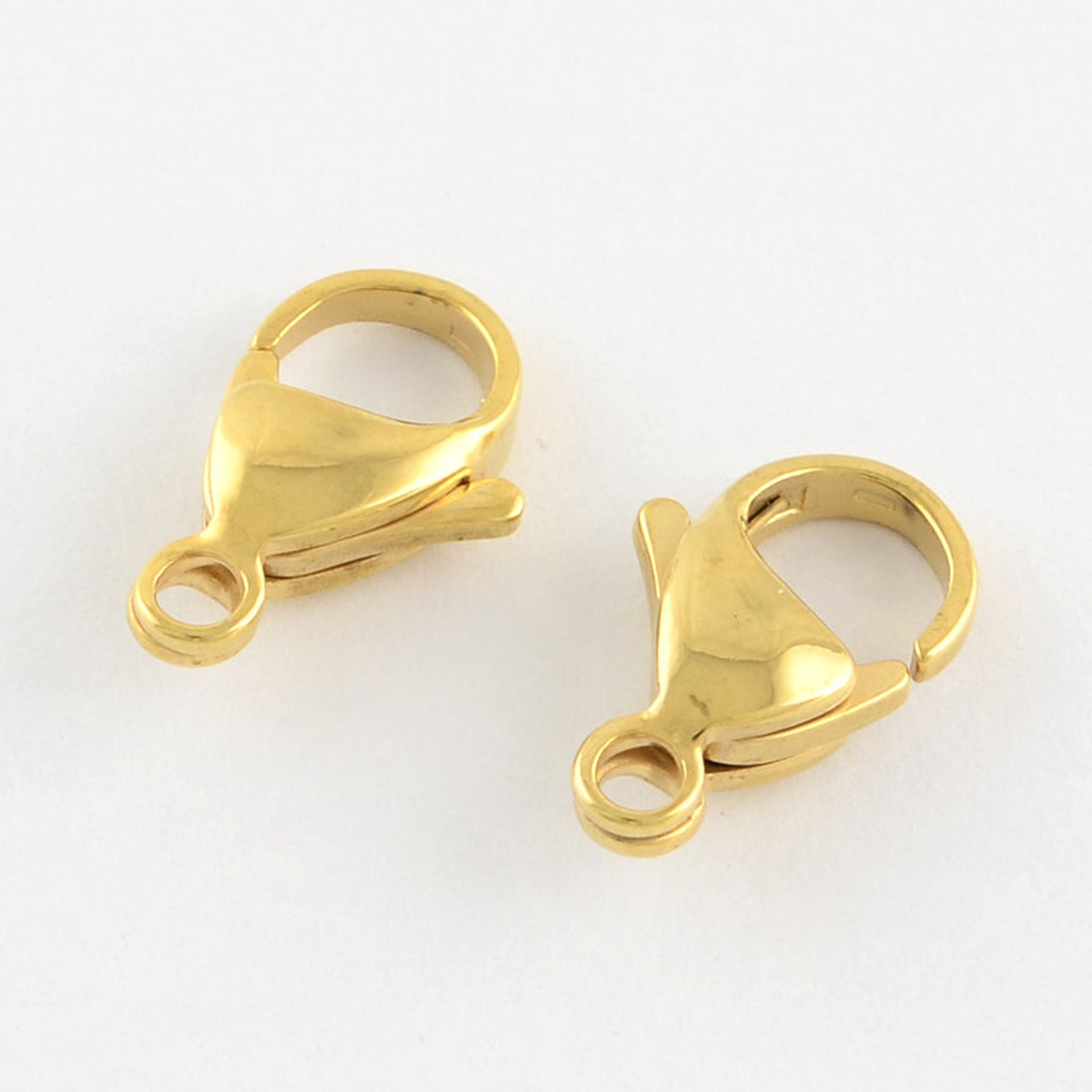 Large Stainless Steel Lobster Claw Clasp, Set of 10, 15x9mm, Hole 2mm ...