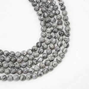 Natural Map Stone, Your Choice 6mm, 8mm or 10mm Round Natural Picasso ...