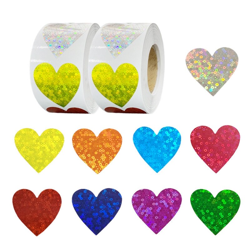 Heart Shaped Packaging Stickers - Etsy
