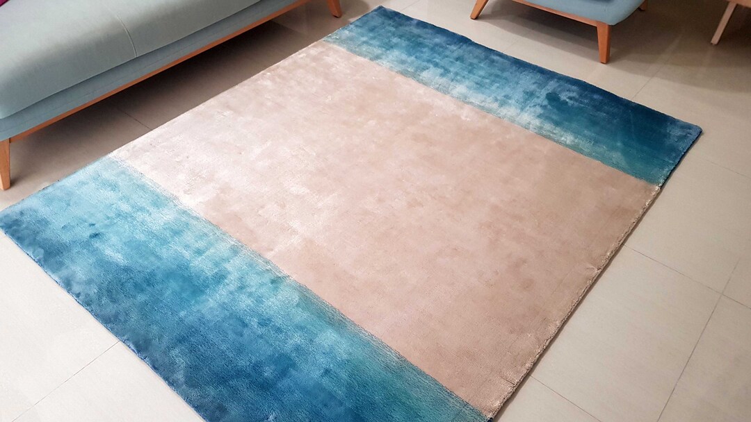Bamboo Silk Carpet, Seaside Design Theme - Etsy