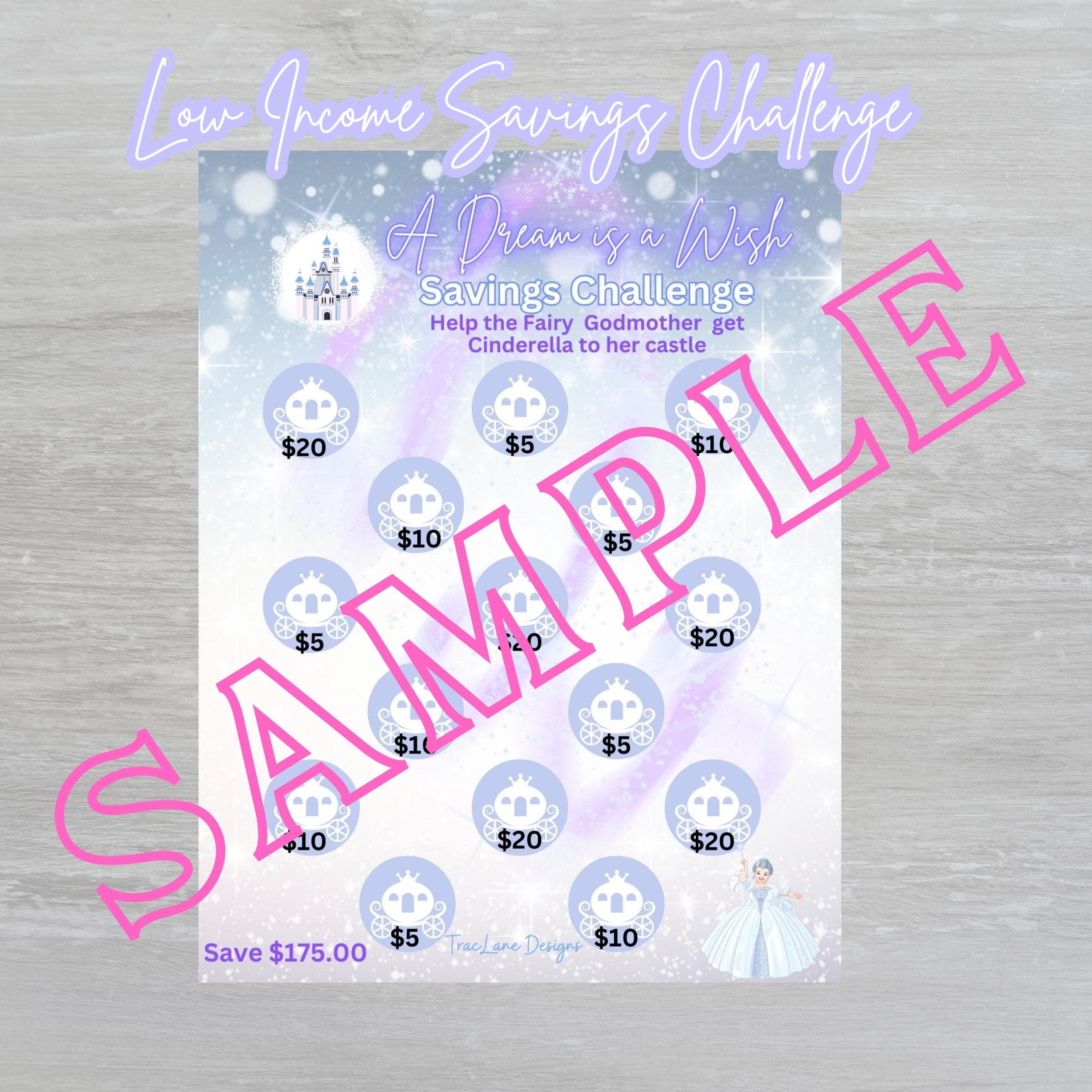 4 Printable Low Income Savings Challenges Set Savings - Etsy