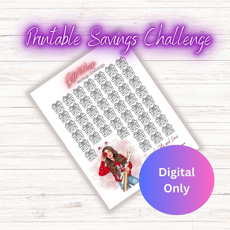 Printable Low Income Christmas Gift Savings Challenge Holiday - Etsy