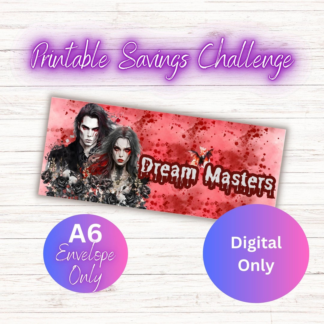 Printable Savings Challenge Envelope ONLY, Dream Masters, Cash Envelope ...