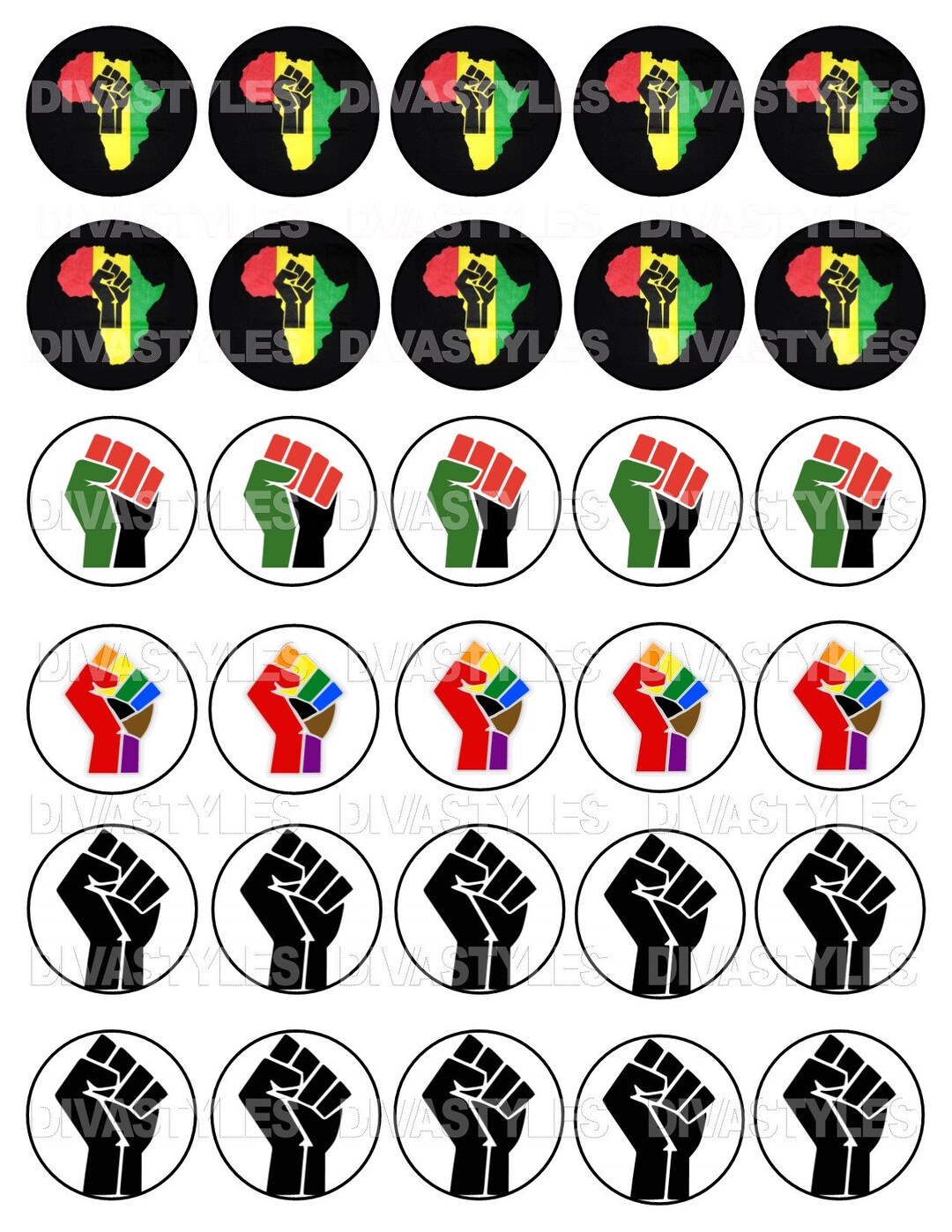 1.5 Inch Fist Round PRINTABLE DOWNLOAD ONLY - Etsy