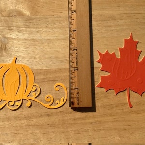 Paper Die Cuts autumn leaves happy thanksgiving happy fall | Etsy