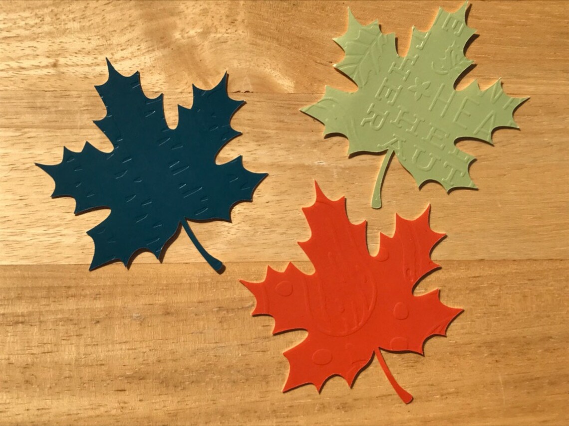 Paper Die Cuts autumn leaves happy thanksgiving happy fall | Etsy