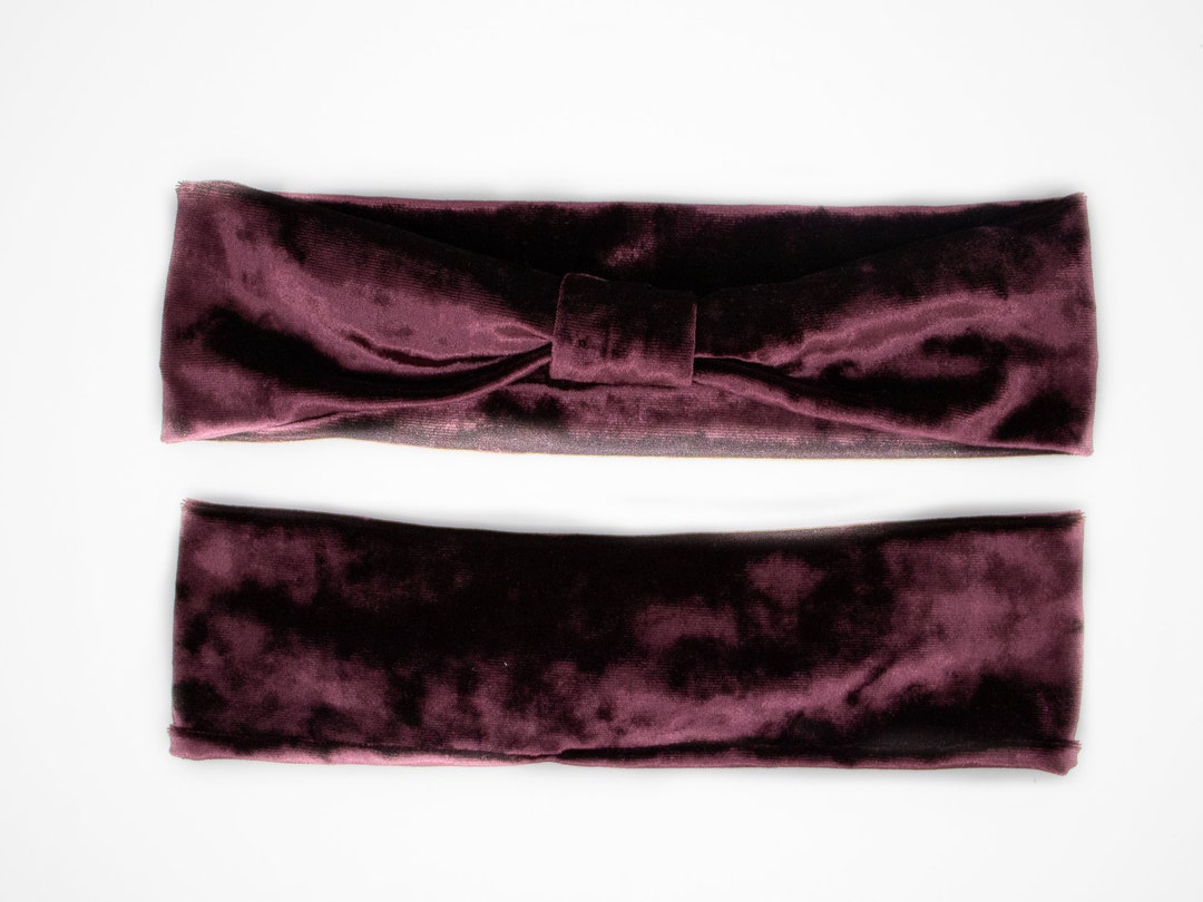 Purple Maroon Velvet Headband Headbands for Women / Nurse - Etsy