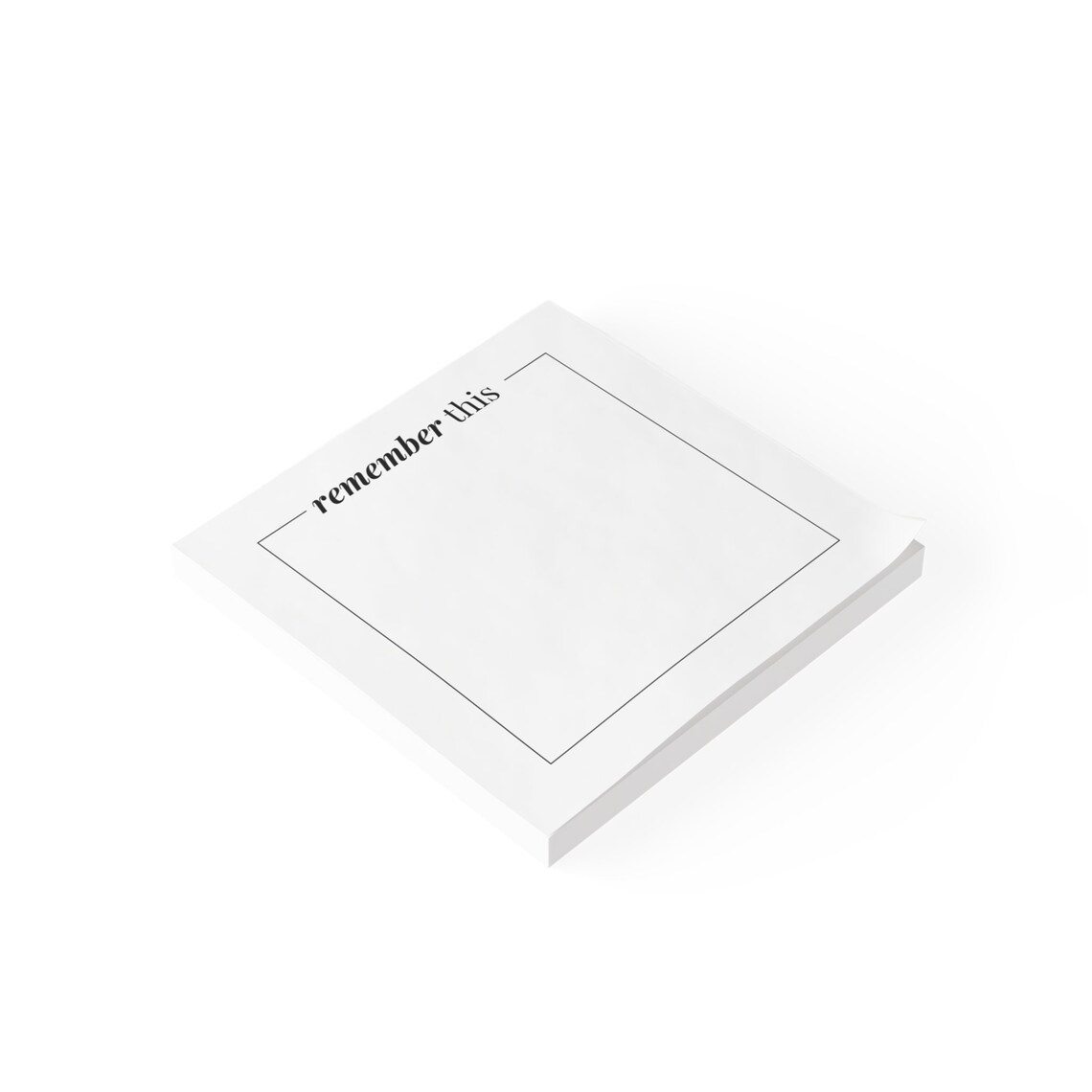 Remember This Sticky Notes Minimalist Post-it® Note Pad Post It Notes ...