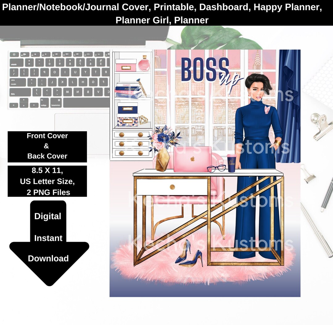 Planner Cover, Printable, Planner Girl, Planner, Girl Boss, Boss Lady ...