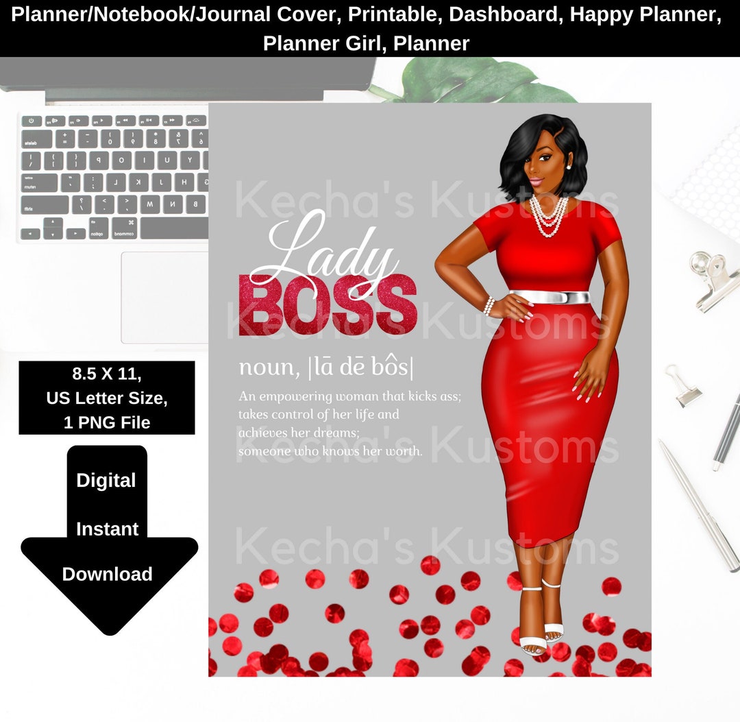 Planner Cover, Printable, Planner Girl, Planner, Girl Boss, Boss Lady ...