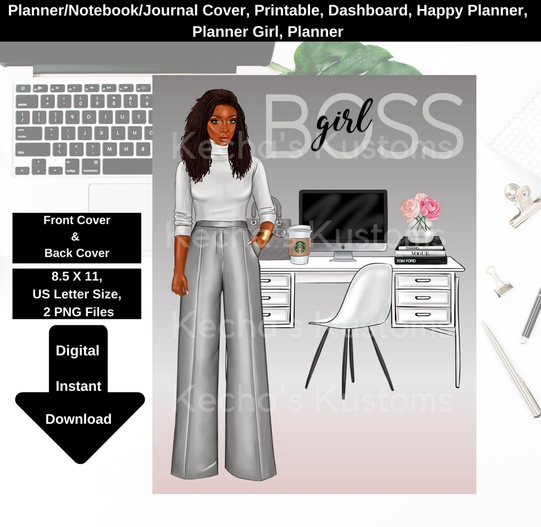 Planner Cover, Printable, Planner Girl, Planner, Girl Boss, Boss Lady ...