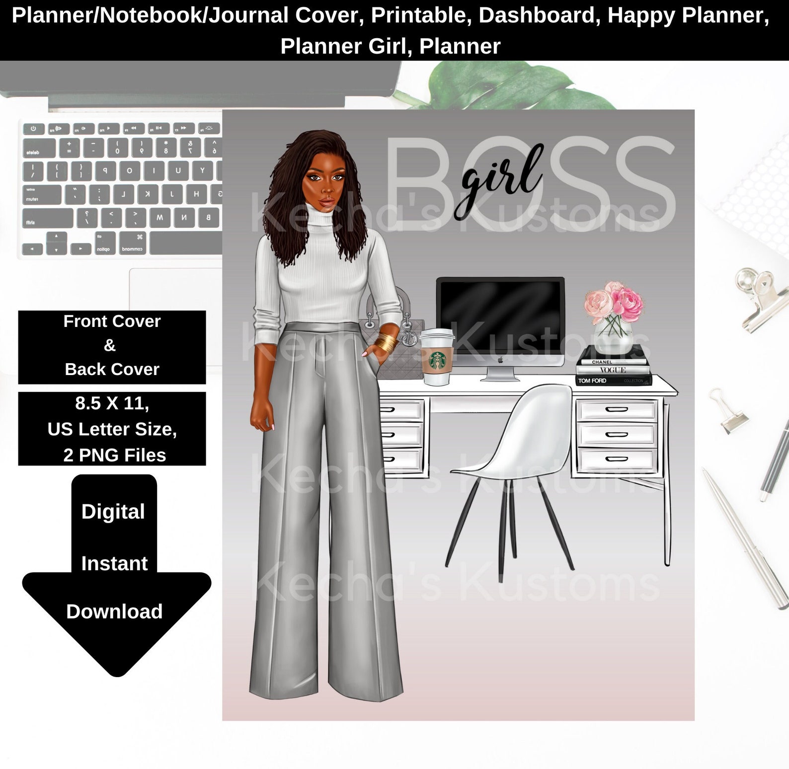 Planner Cover, Printable, Planner Girl, Planner, Girl Boss, Boss Lady ...