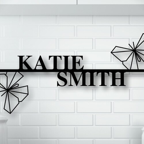 Personalized Metal Butterfly Sign Butterfly Sign Outdoor | Etsy