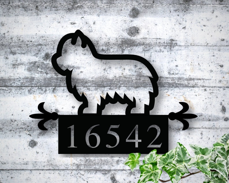 Custom Dog Address Sign Metal Yorkie Sign Custom Metal - Etsy