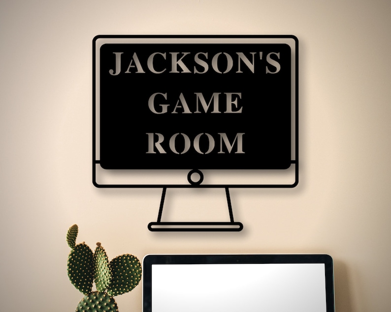 Personalized Metal Computer Sign Game Room Sign Game Room - Etsy