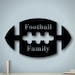 Personalized Metal Football Sign, Boys Football Art, Outdoor Patio ...