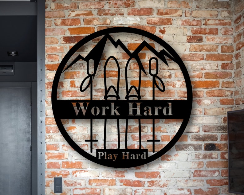 Custom Snow Skier Name Sign Personalized Snow Skiing Family | Etsy