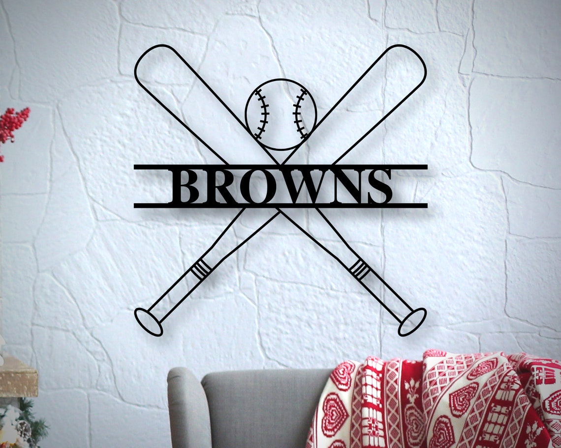 Personalized Metal Baseball Sign Boys Baseball Art Baby - Etsy