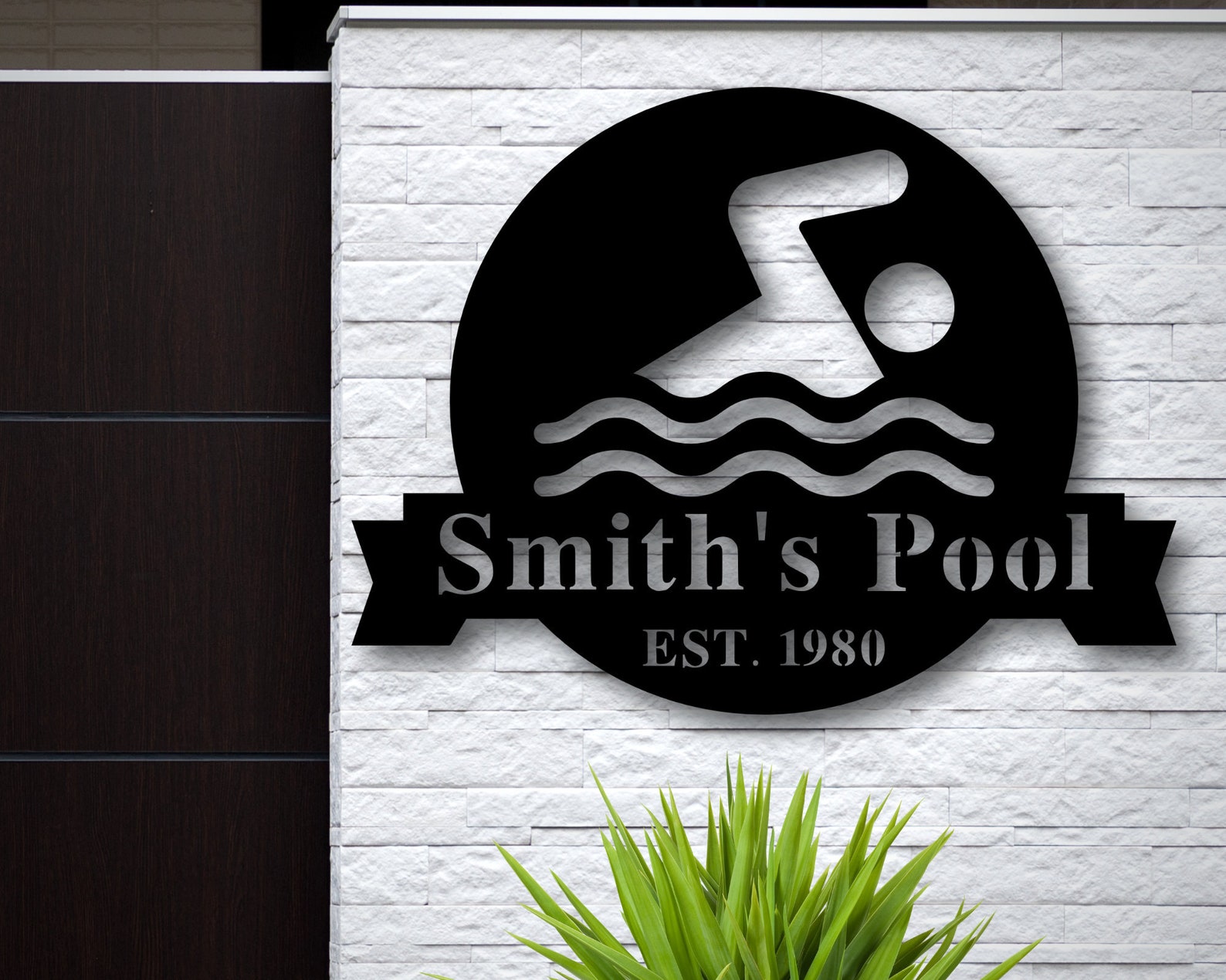 Personalized Metal Swimming Sign Family Name Metal Sign - Etsy