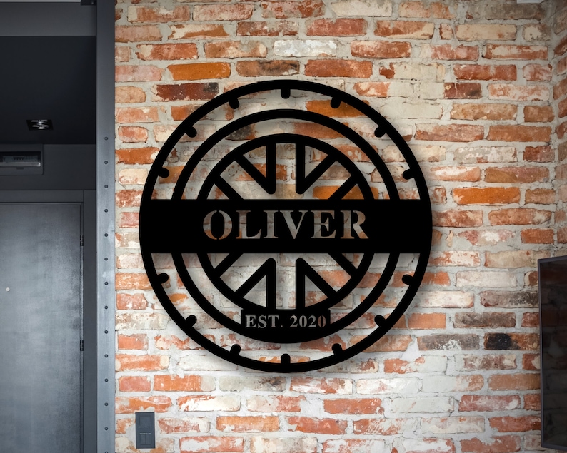 Personalized Metal Shop Sign, Custom Tire Shop Sign, Custom Workshop ...